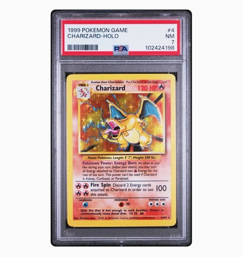1999 POKEMON BASE SET UNLIMITED HOLO #4 CHARIZARD PSA 7 | eBay