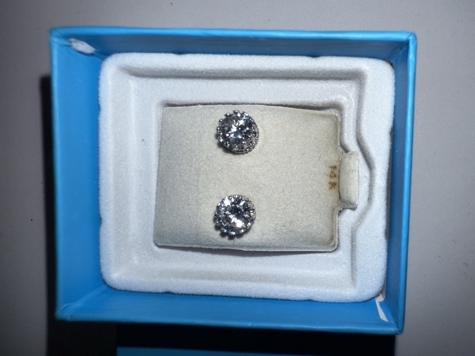 PIERCING PAGODA Cubic Zirconia Stud Earrings in 14K Gold | eBay