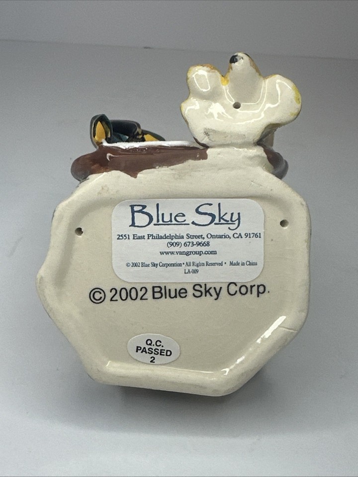 Blue Sky Clayworks Snowman with Broom Tealight Holder Heather Goldminc ...