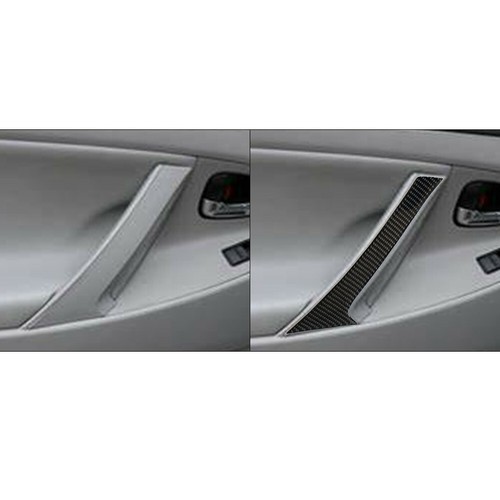 2Pcs Carbon Fiber Interior Rear Door Pull Cover Trim For Toyota Camry ...