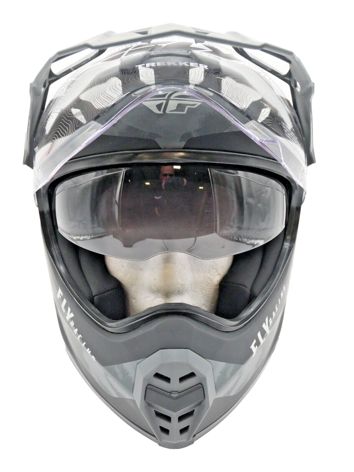 FLY RACING TREKKER PULSE HELMET GREY/BLACK CAMO SIZE XS - 73-7026XS | eBay