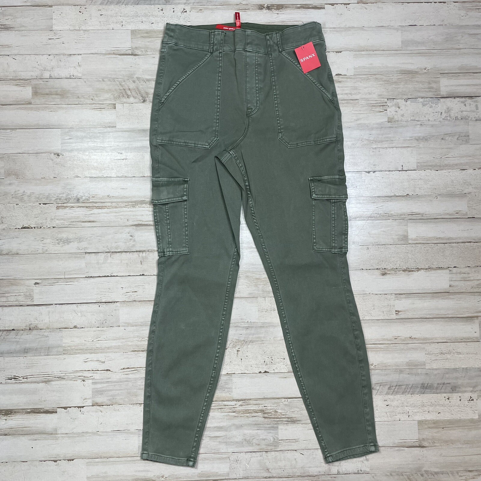 Spanx+Cargo+Pants+Women%E2%80%99s+XL+Green+Twill+Ankle+Stretch+Soft ...