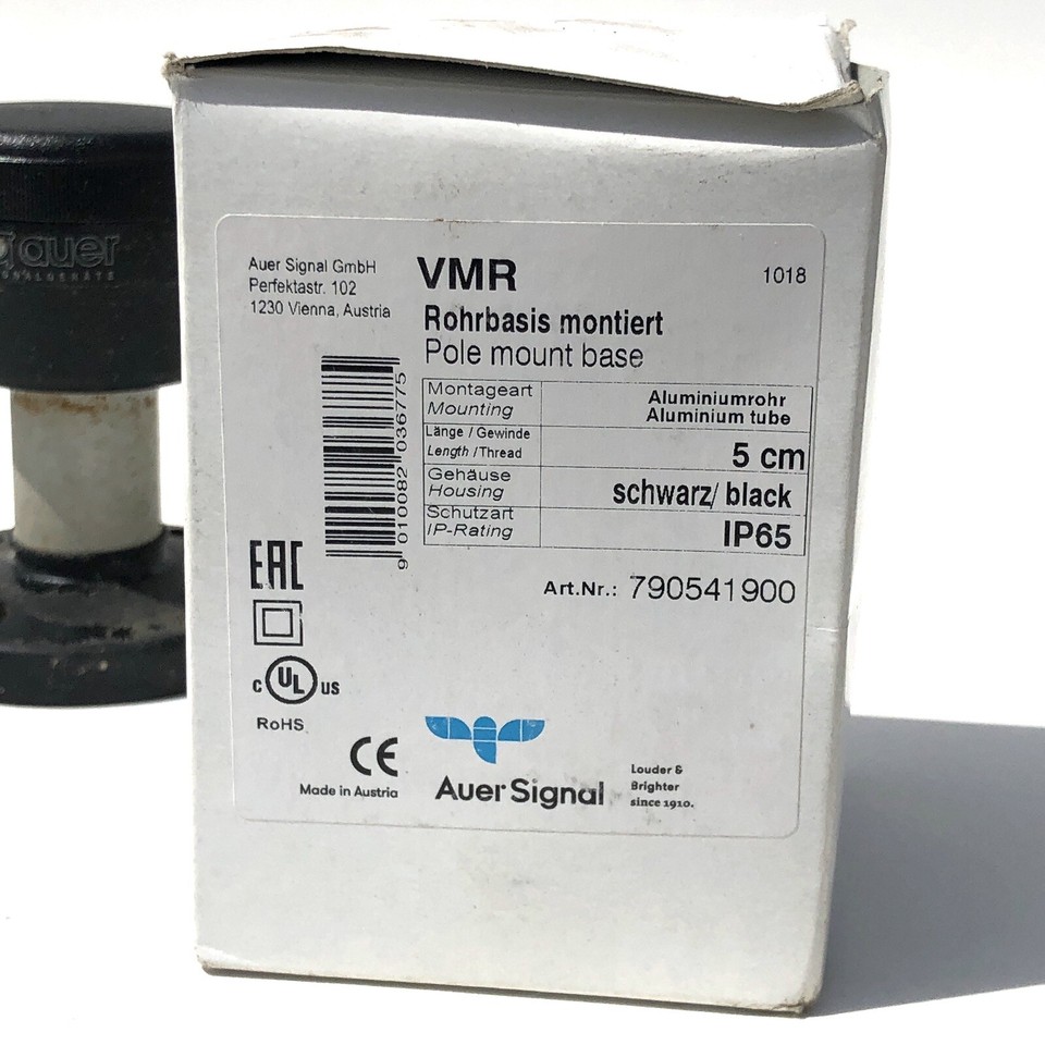 * USED AUER POLE MOUNT BASE VMR 5CM 790541900 Ip65 AUER SIGNAL GMBH ...