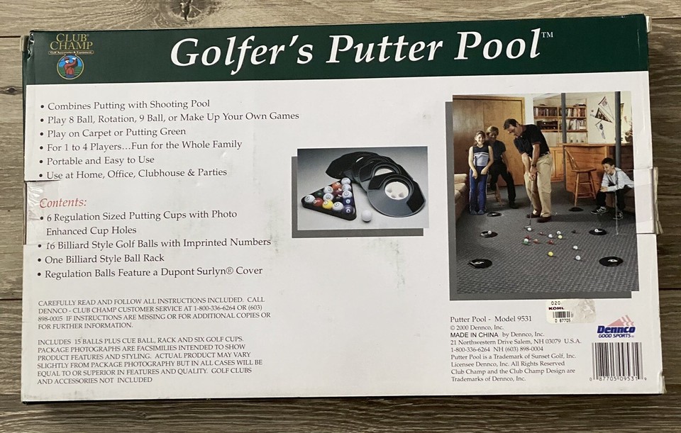 Club Champ Golfer’s Putty Pool Play Like Golf Shoot Like Pool. | eBay