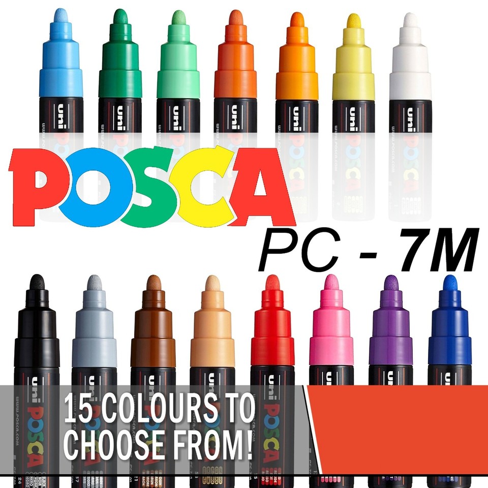 Posca Paint Marker Art Pens Waterproof Permanent Pen Car Tyre Metal Any ...