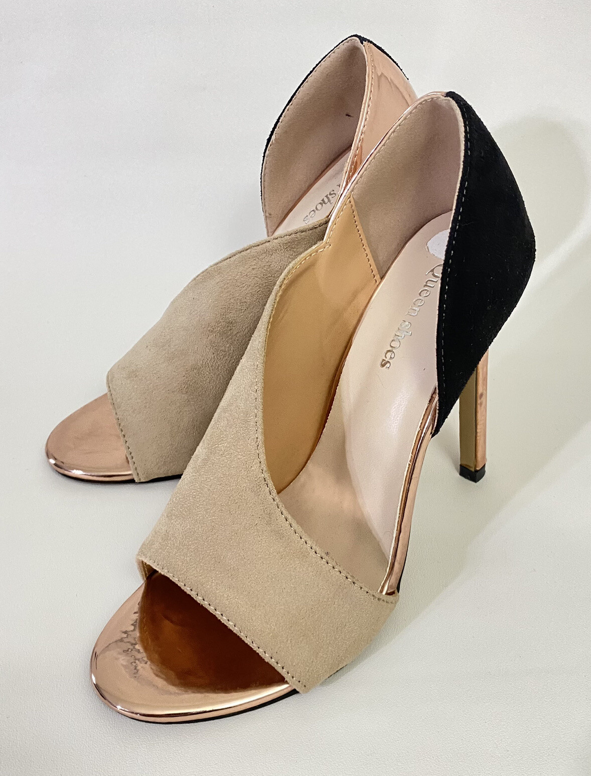 Queen Shoes Open Toe Side Cut Pumps Womens Stilettos 9 / 39 | eBay