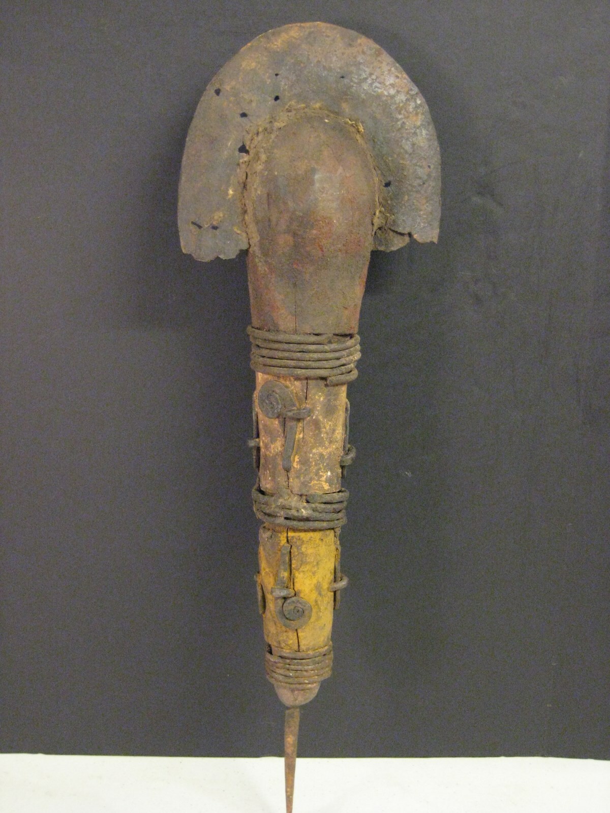 Ofo ritual staff, wood and iron statue, African, Nigeria, Igbo culture ...