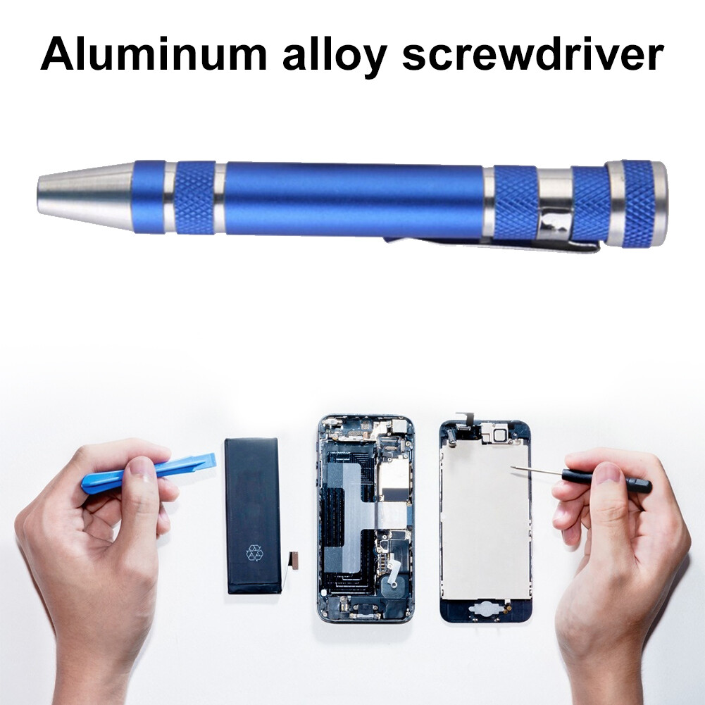 8 in 1 Multiuse Precision Pen Screwdriver Hand Repair Tools Kit (Blue ...