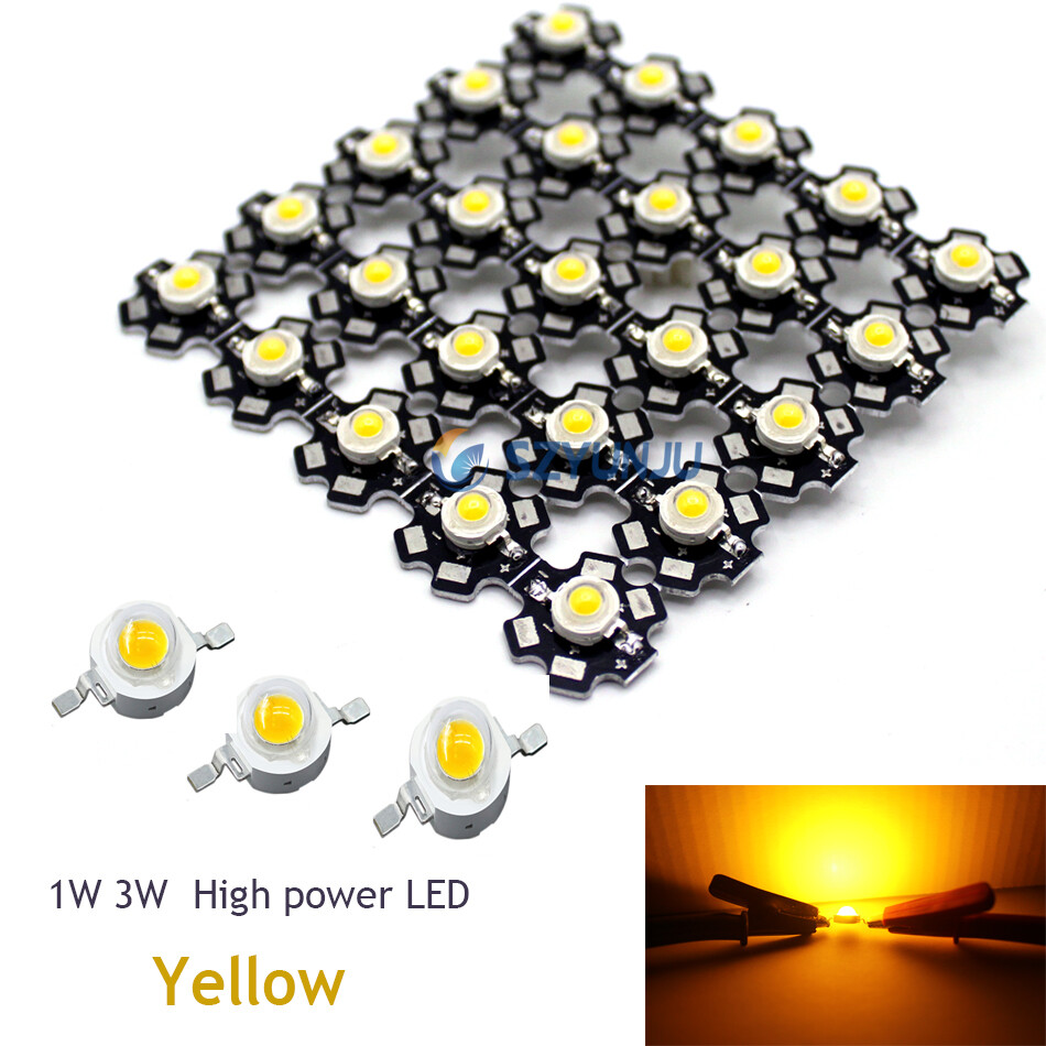 1W 3W 5W Watt High Power LED Chip Warm White UV Deep Red Blue Green RGB ...