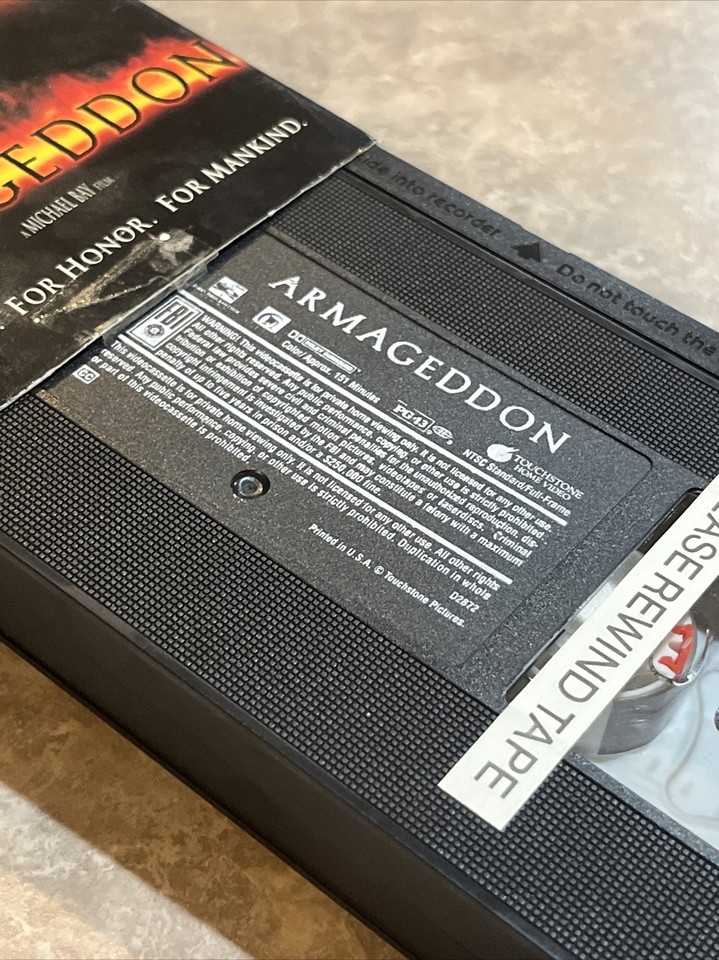 Armageddon (VHS, 1998) Bruce Willis PREVIOUS RENTAL ***TESTED ...