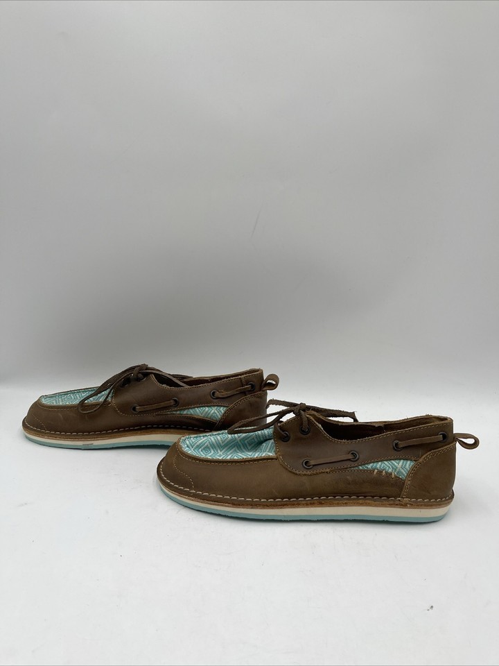 Rank 45 Women's Southwestern Slip-On Casual Shoe Brown/Blue Size 8 | eBay