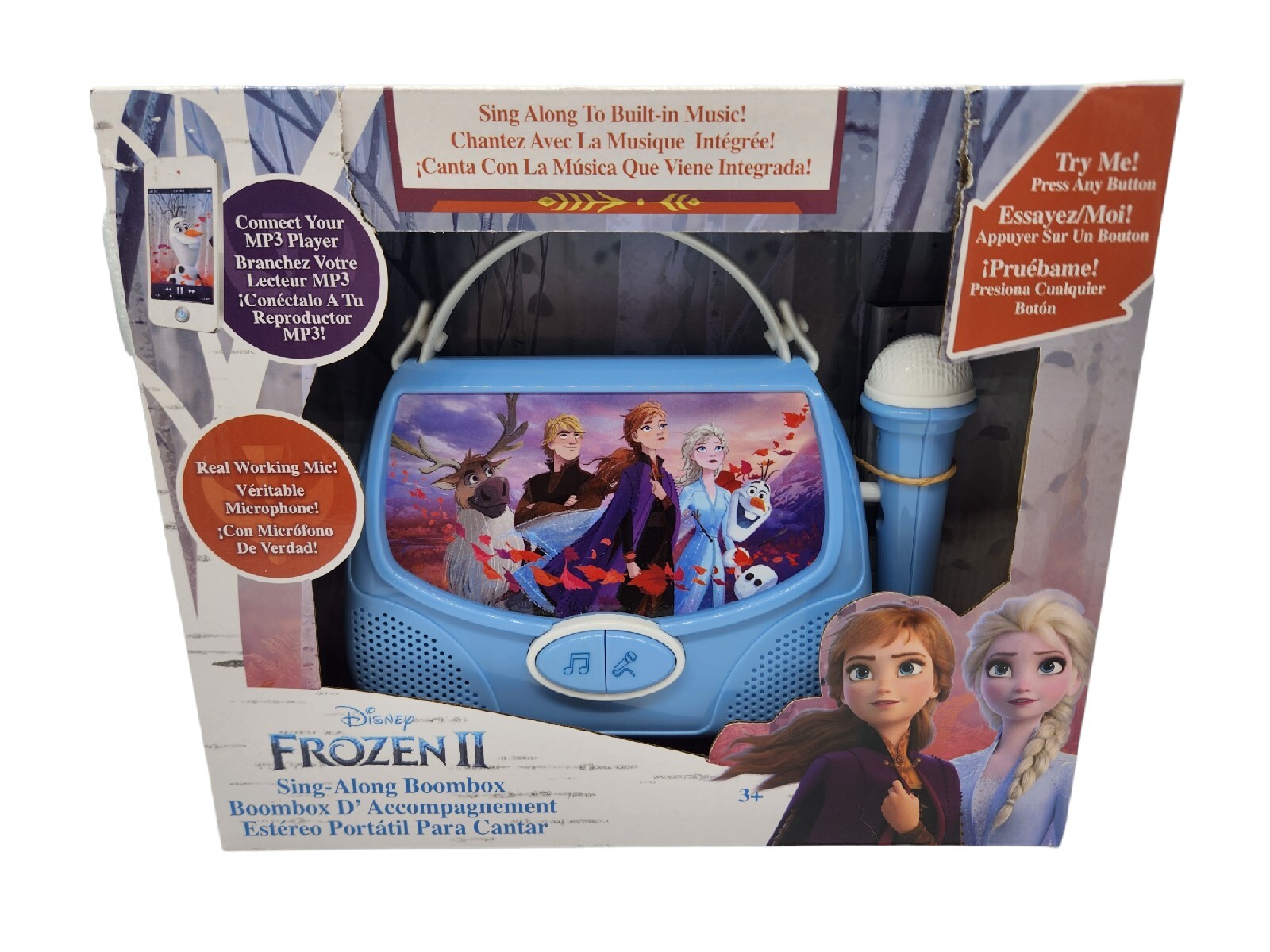 eKids Disney Frozen II Sing-Along Boombox Karaoke System - Light Blue ...