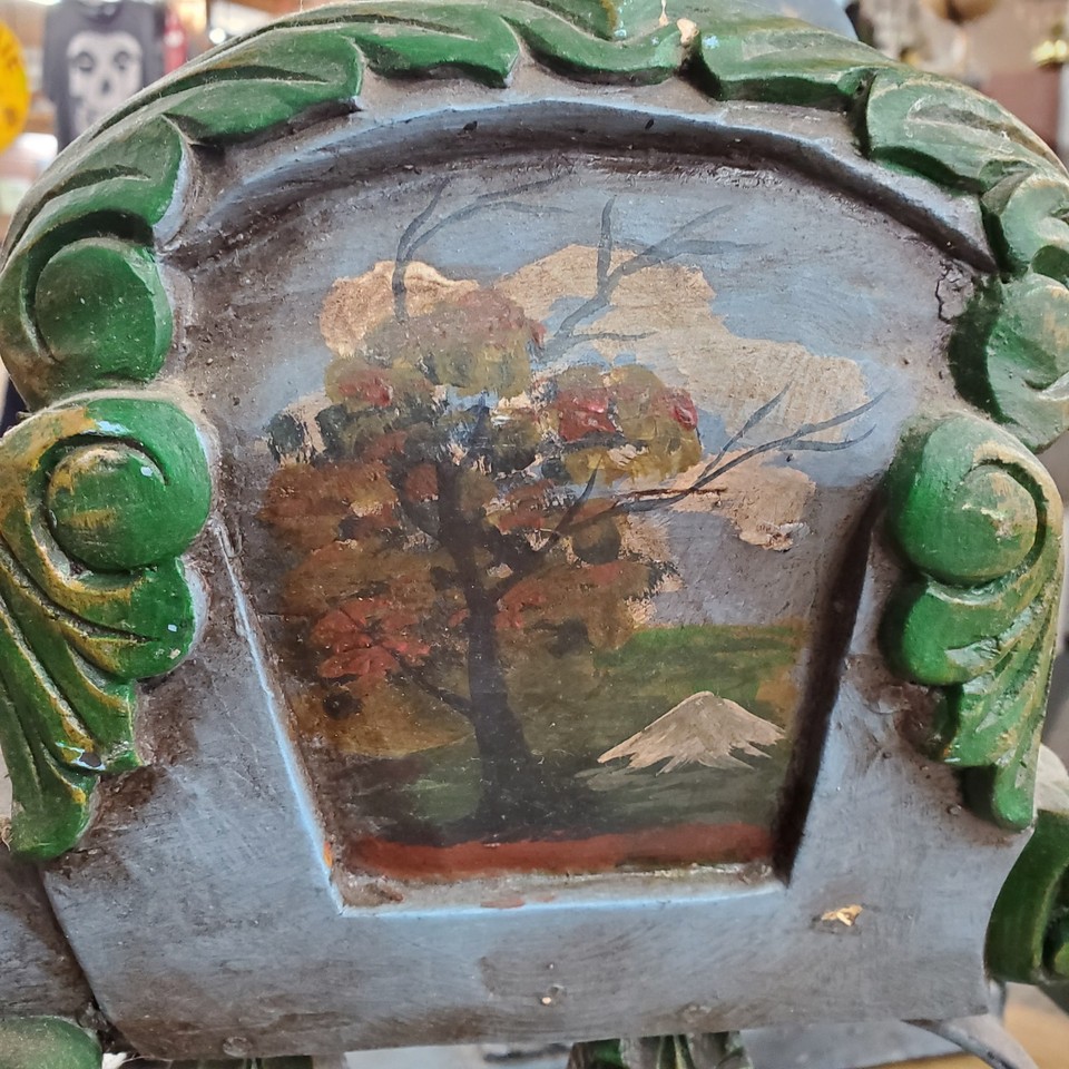 German Sleigh Folk Art Primitive Painted Wood Iron Hand Crafted Vintage ...