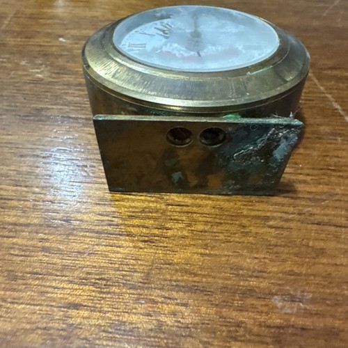 Vintage Alarm Clock Hamilton Desk Brass Germany Manual Wind Parts ...