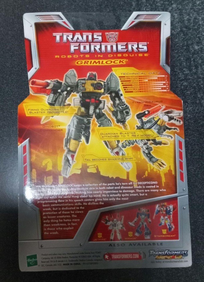 Hasbro Transformers Classics Grimlock Henkei Figure Unopened New | eBay