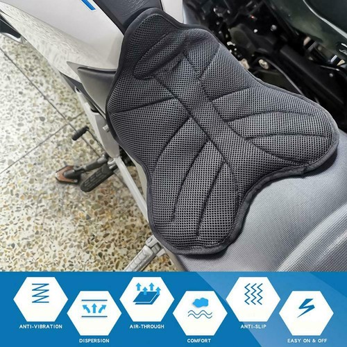 3D Motorcycle Seat Cushion About 35.5*30.5cm Mesh Cloth+Non-Slip Cloth ...