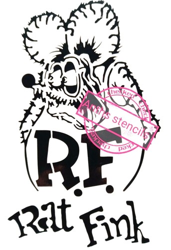 STENCIL RAT FINK REUSABLE CREATE A GREAT CUSTOM DESIGN 190 MICRON MYLAR ...