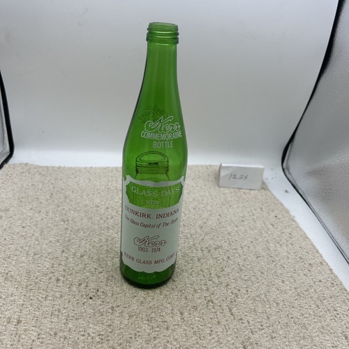 Kerr COMMEMORATIVE 1974-Green Glass Bottle-Glass Days July 1974-RARE ...