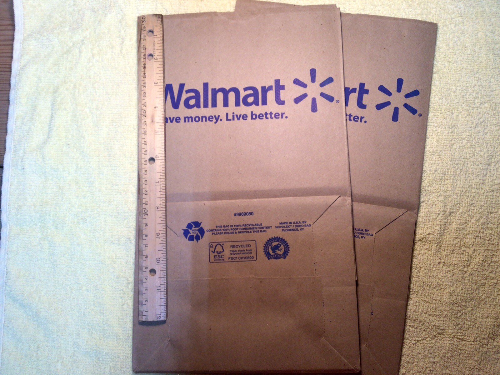 Vintage Wal-Mart paper sack lot 3 bags 14”X8” | eBay