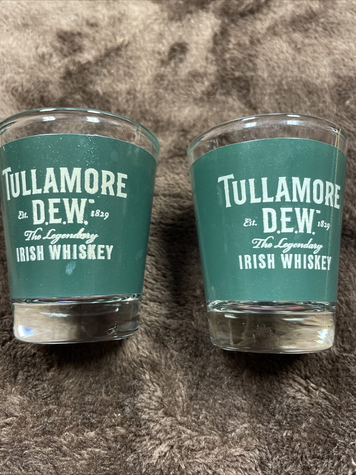 Tullamore Dew The Legendary Irish Whiskey Shot Glasses Glass Set of 2 ...
