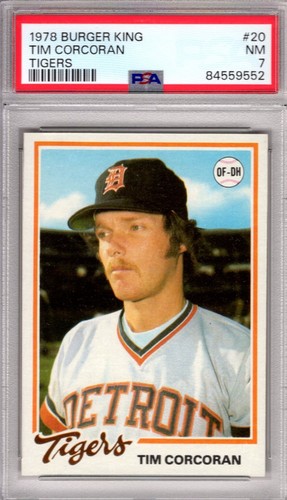 1978 Burger King Tim Corcoran PSA 7 NM # 20 | eBay