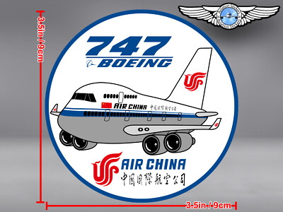 AIR CHINA PUDGY BOEING B747 B 747 ROUND DECAL / STICKER | eBay
