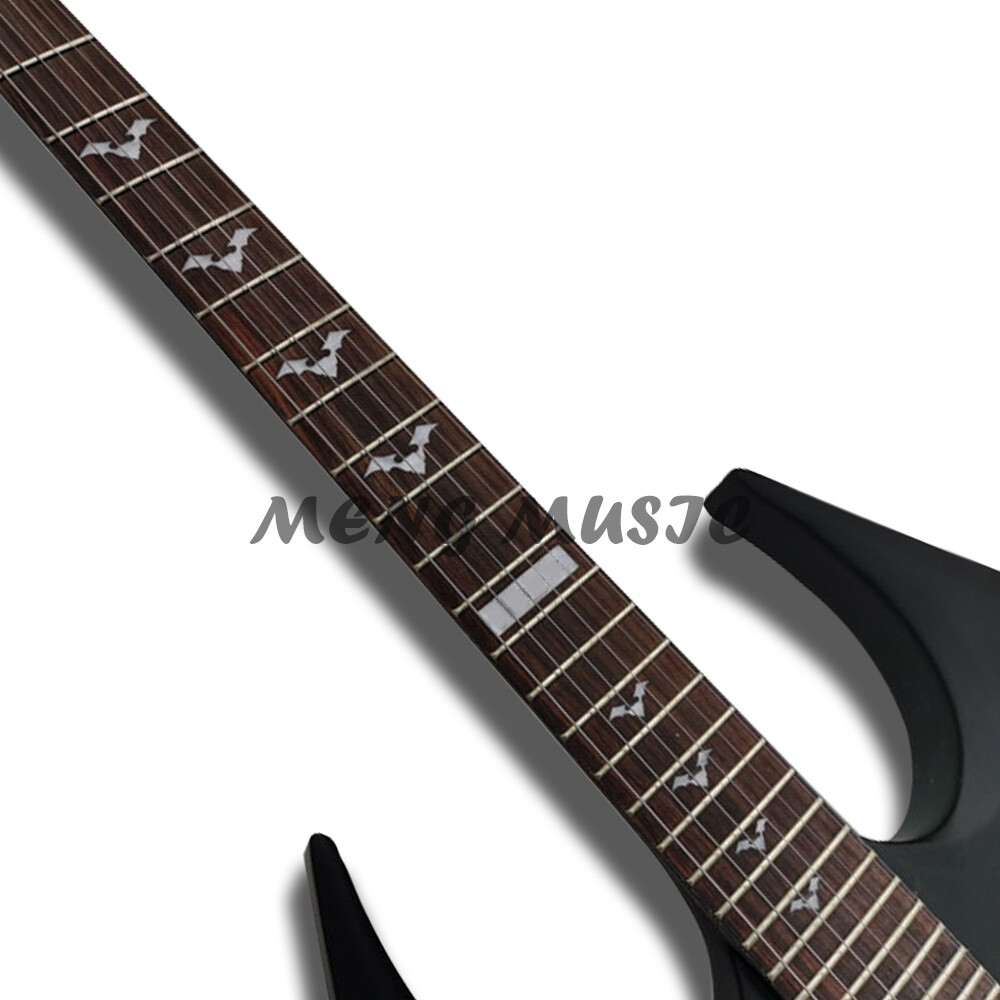 Modern Special Shaped Electric Guitar Bat Inlay Fingerboard Black ...