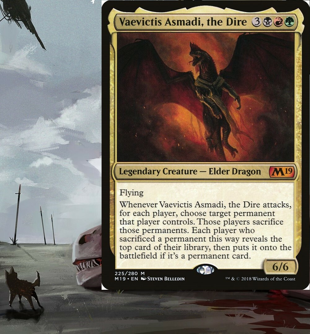Vaevictis Asmadi, the Dire Jund DRAGONS Commander Deck Magic MTG Ready ...