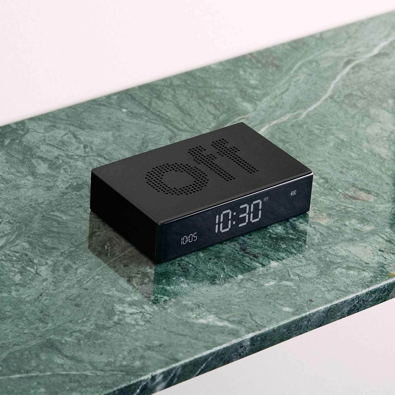 LEXON Flip Premium Digital Alarm Clock LR152N Black | eBay