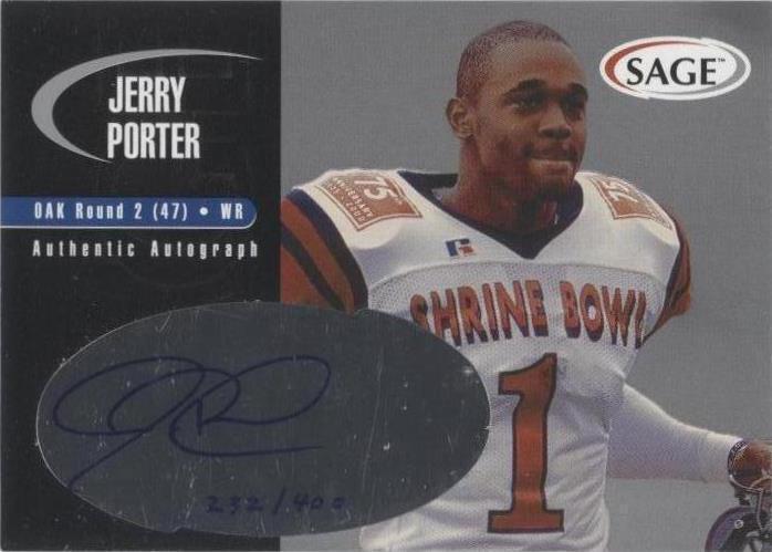2000 Sage - Autographs Jerry Porter #A35 Silver /400 (AU, RC) for sale ...