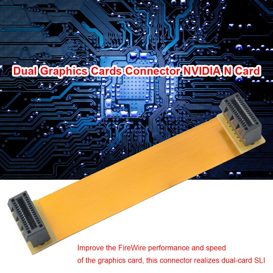 Flexible Crossfire Cable Dual Graphics Cards Connector NVIDIA N Card ...