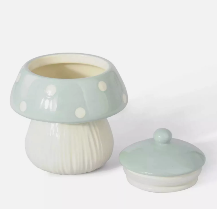 Mushroom Ceramic Canister Blue Target Bullseye Playground | eBay