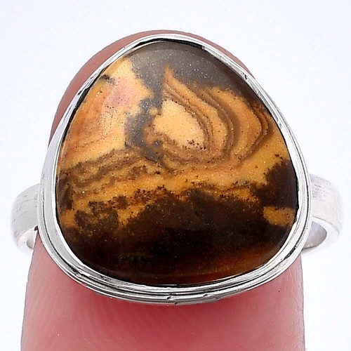 Natural Outback Jasper 925 Sterling Silver Ring s.8 Jewelry R-1007 | eBay