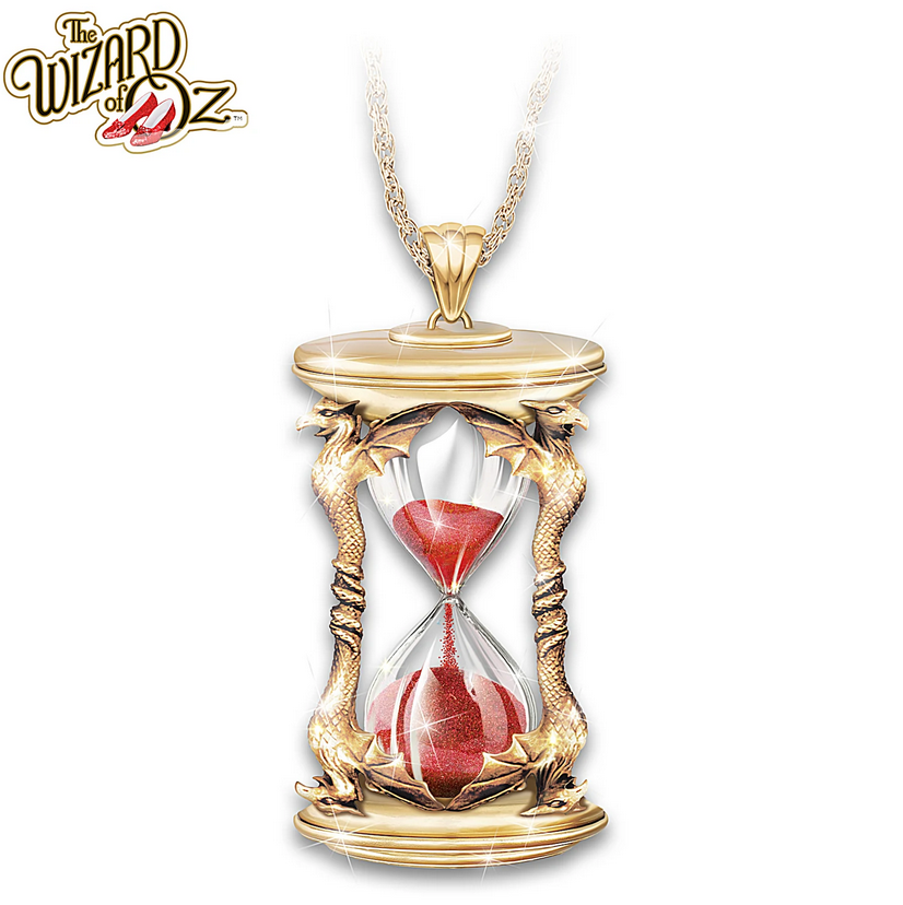 THE WIZARD OF OZ Hourglass Of Destiny Pendant Necklace by The Bradford ...