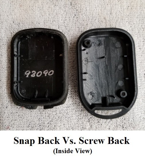 1993-1996 Chevy Corvette Keyless Entry Remote Screw Style Fob Shell ...