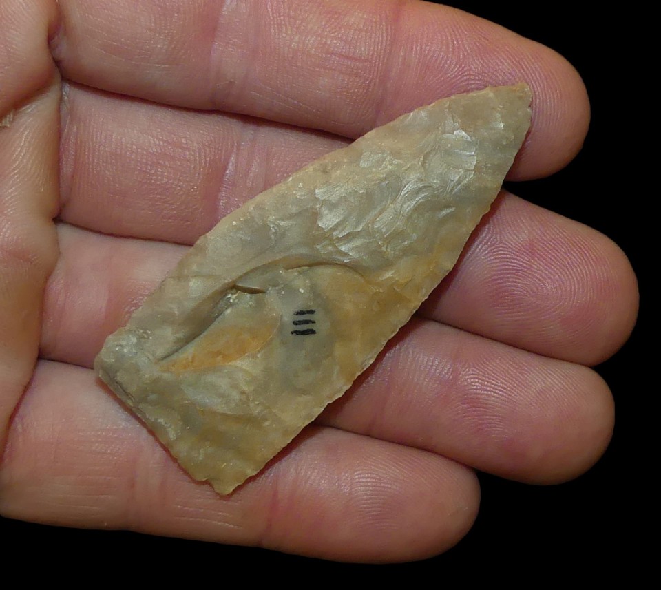 ARCHAIC LANCEOLATE OKLAHOMA INDIAN ARROWHEAD ARTIFACT COLLECTIBLE RELIC ...