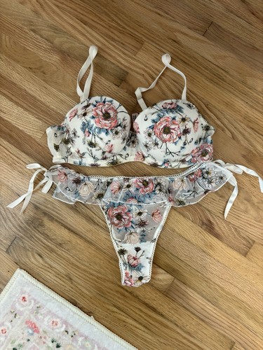 Victoria’s Secret Matching Set 36C Large Panties Multicolor Floral | eBay