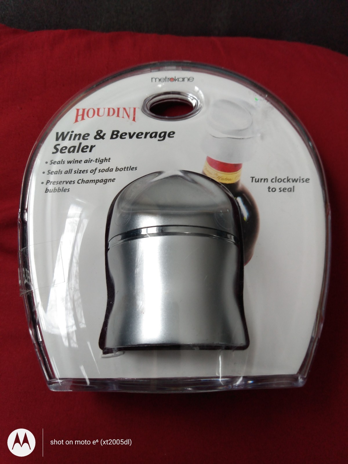HOUDINI WINE & BEVERAGE SEALER ~ SEALS AIR TIGHT! | eBay