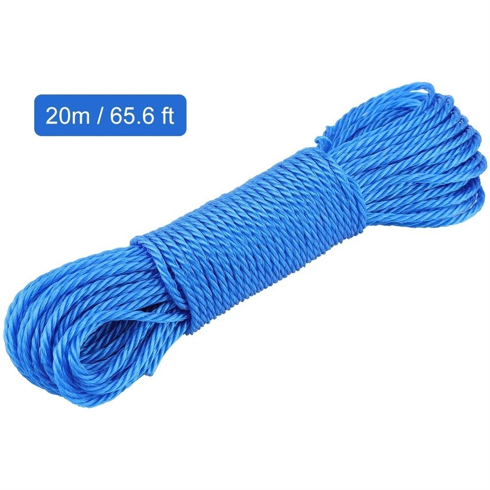 20M Steel Core Washing Line Rope Strong Thick Laundry Outdoor Clothes ...