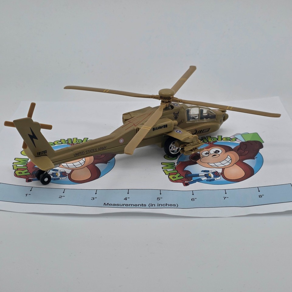 X Forces Attack Helicopter Military Desert Tan Diecast Pull Back Action ...