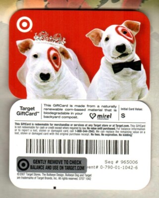 TARGET Mr. & Mrs. Bullseye ( 2007 ) Gift Card ( $0 ) | eBay