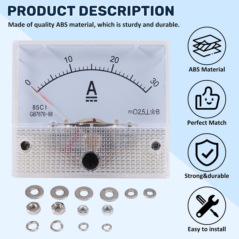 85C1-A Gleich Strom Analog Ampere Messger?T Schalt Tafel Messger?T 30A Ampe5369 | eBay