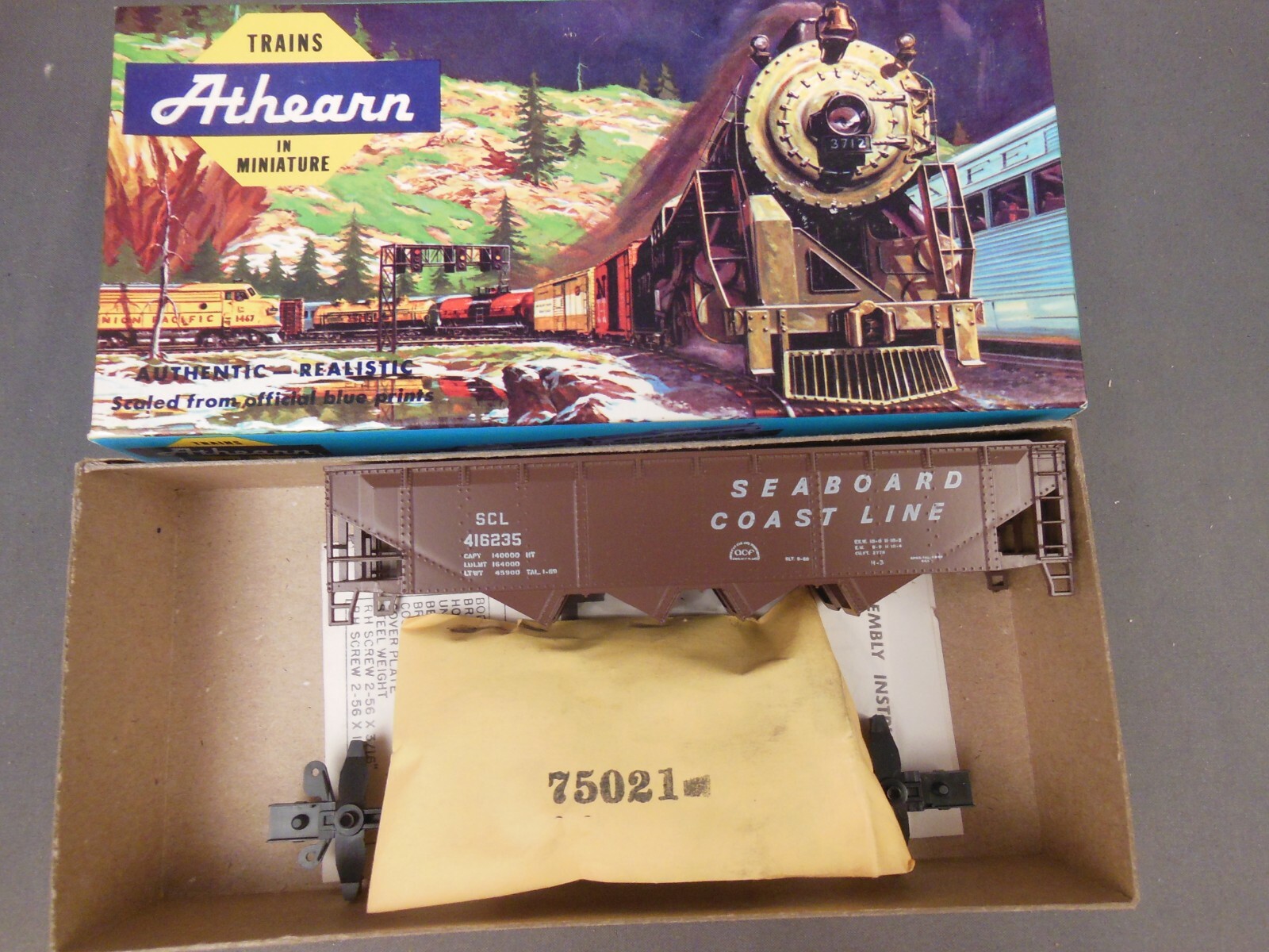 HO SCALE ATHEARN SEABOARD COAST LINE SCL QUAD HOPPER BLUE BOX KIT | eBay