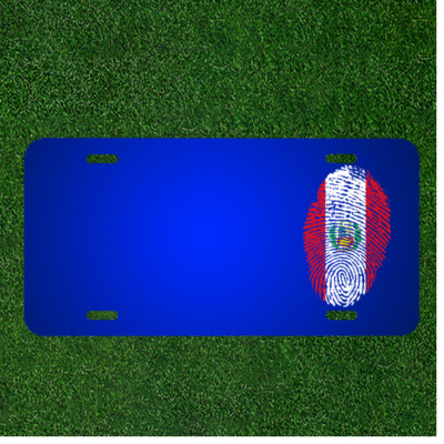 Custom Personalized License Plate With Add Names To Peru Flag ...