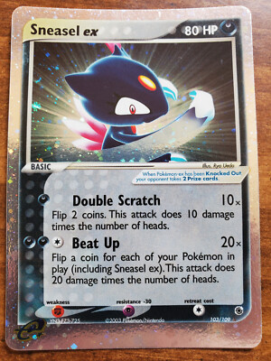 Sneasel ex Ruby & Saphire 103/109 Holo Rare Pokemon *NICE* | eBay