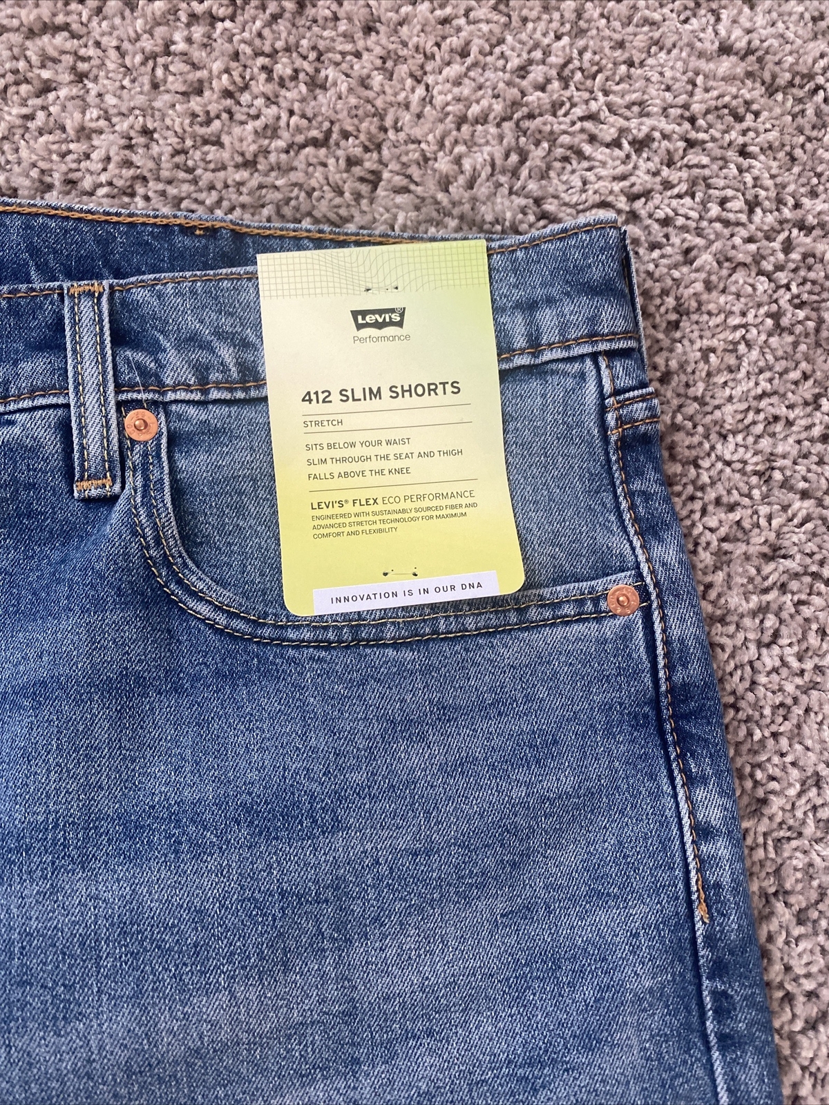 Levi's 412 Slim Shorts Shorts - Mens Size 44 Medium Wash - #44412-B4 for sale online | eBay