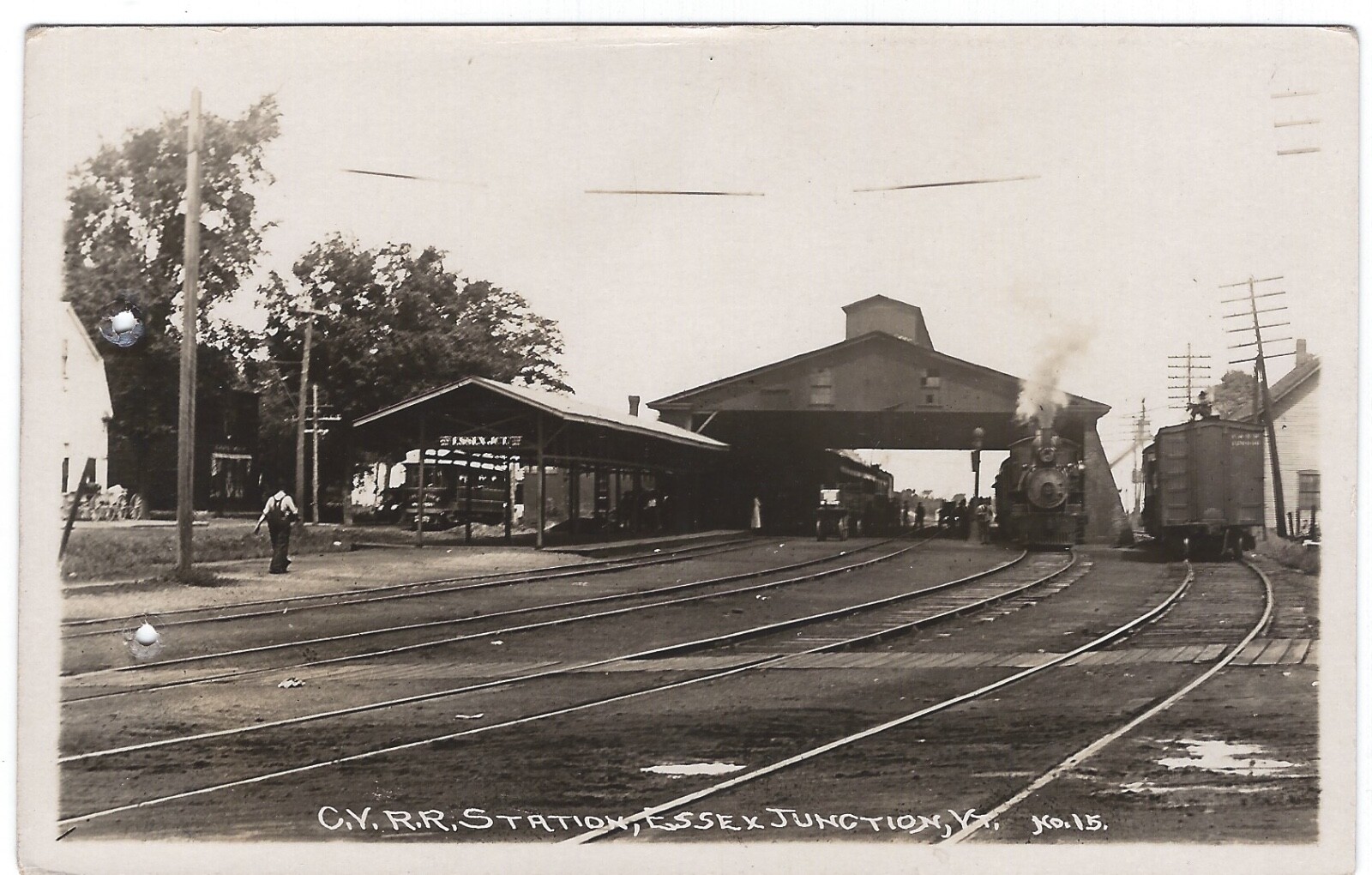 Central Vermont Railroad Station, Essex Junction, Vermont Real Photo ...