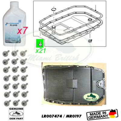 LAND ROVER TRANSMISSION OIL PAN FILTER FLUID RANGE LR3 LR4 LR007474 ...