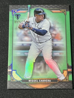 2022 Topps Triple Threads Miguel Cabrera Emerald /259 Detroit Tigers ...