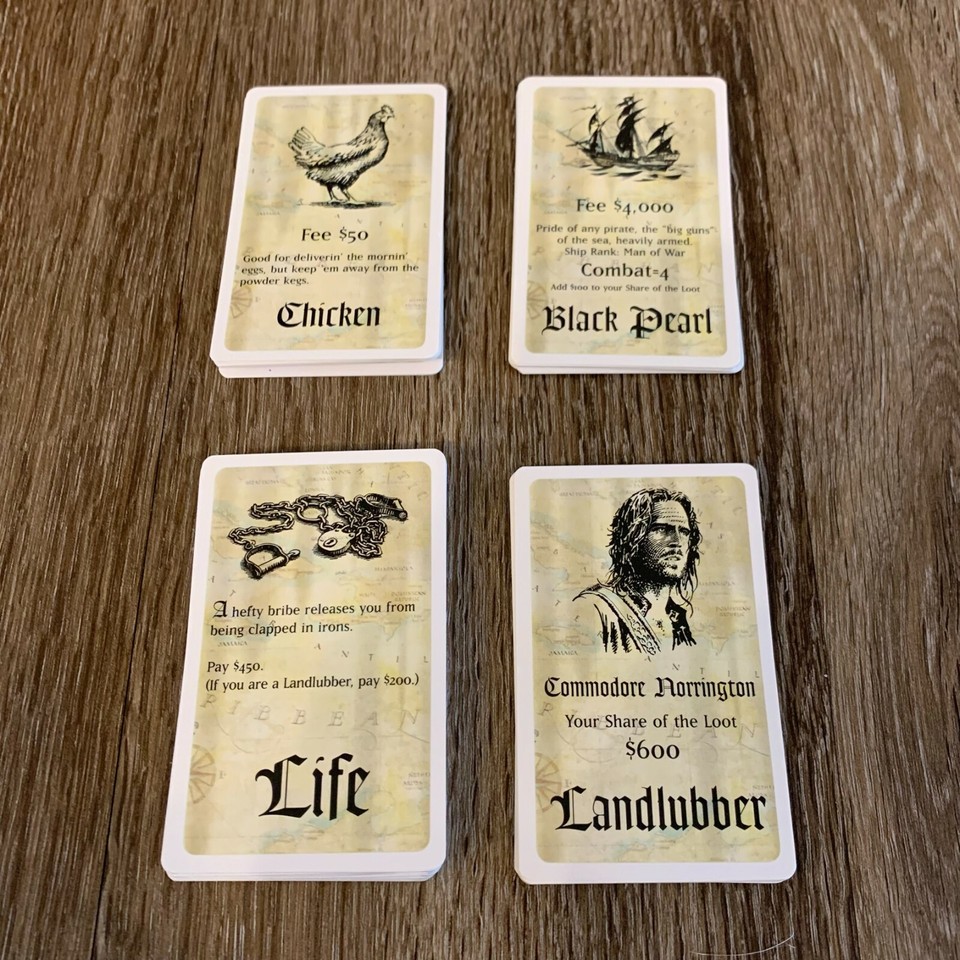 The Game Of Life Pirates Of The Caribbean Replacement Card Set ...